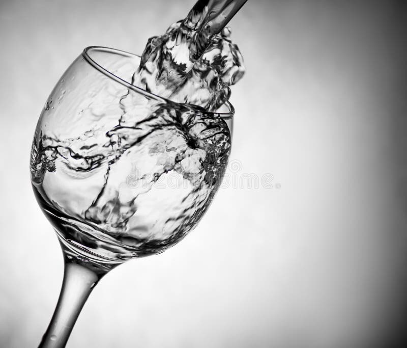 Nice Glass with Water Splashes Stock Photo - Image of color, drop: 80836780