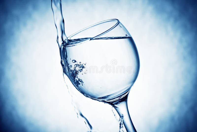 Nice Glass with Water Splashes Stock Image - Image of classic, blue ...