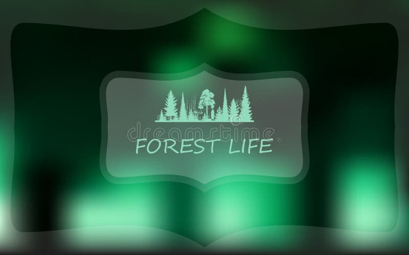 Nice Green Forest Gradient Template Stock Vector - Illustration of ...