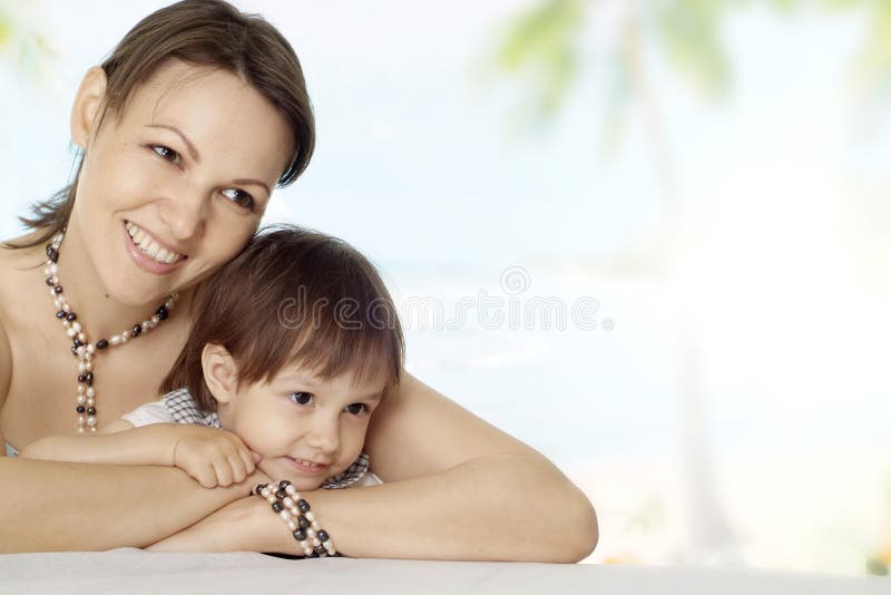 Nice happy mother and son stock image. Image of female - 42682411