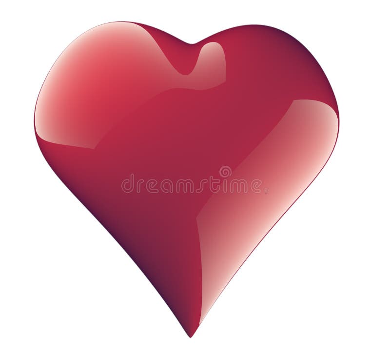 A Nice Heart with Ribbon and Bow Gift Stock Illustration - Illustration ...