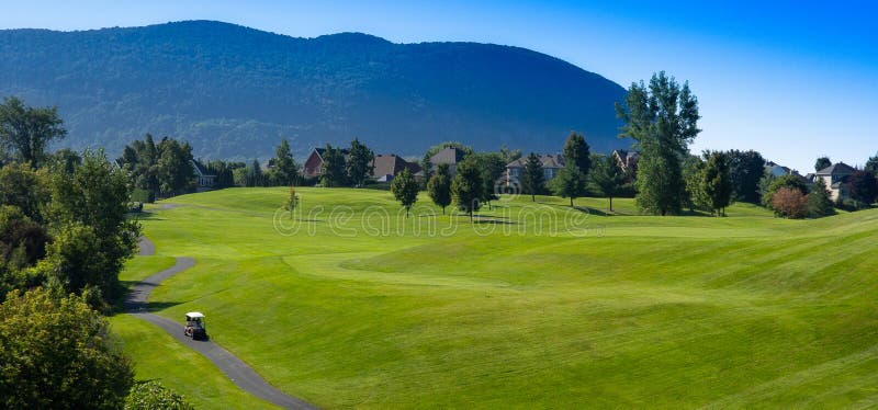 Nice Hole on a Canadian Golf Club in Quebec Stock Photo - Image of ...