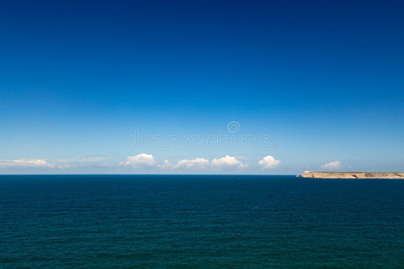 Nice Horizontal View on the Ocean with Cliffs Stock Image - Image of ...