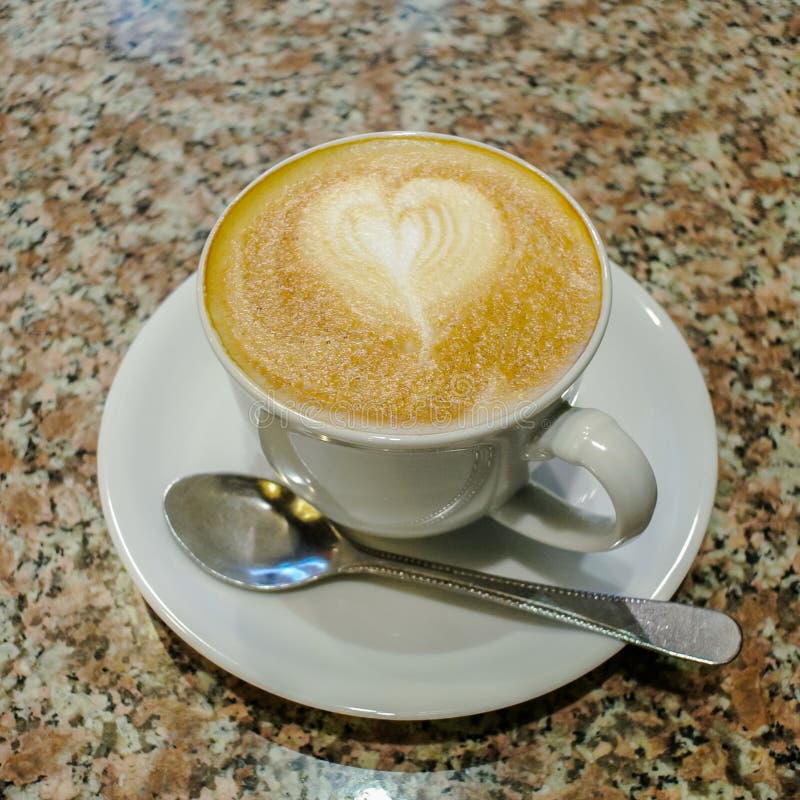 Nice hot latte coffee cup stock image. Image of delicious - 110510379