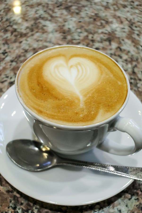 Nice hot latte coffee cup stock photo. Image of thailand - 111905516