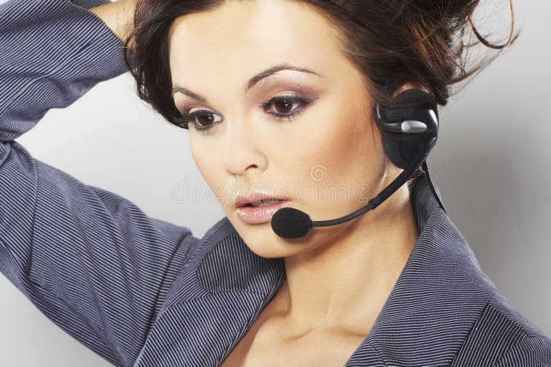 Nice hotline operator stock photo. Image of center, corporate - 7519704