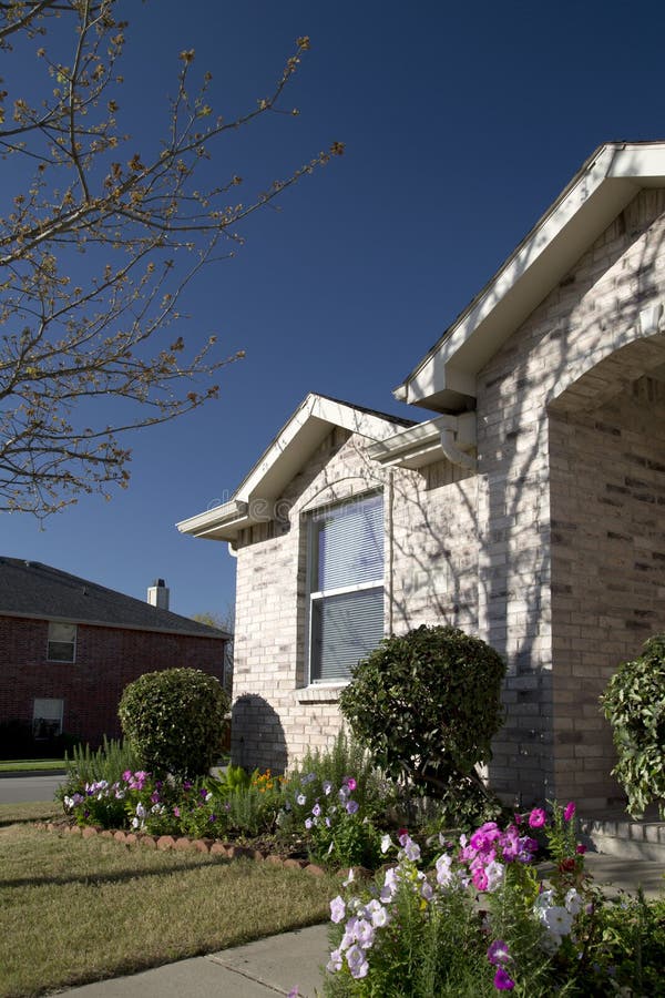 Nice House with Spring Garden Stock Image - Image of ground, homes ...