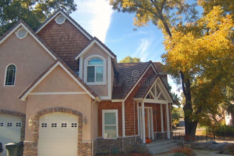 Nice House in the suburbs stock image. Image of suburbia - 396243