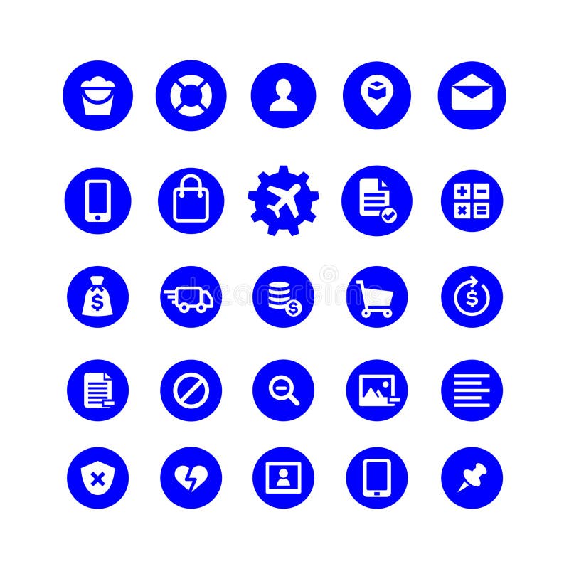 25 icon pack collection stock vector. Illustration of number - 277024232