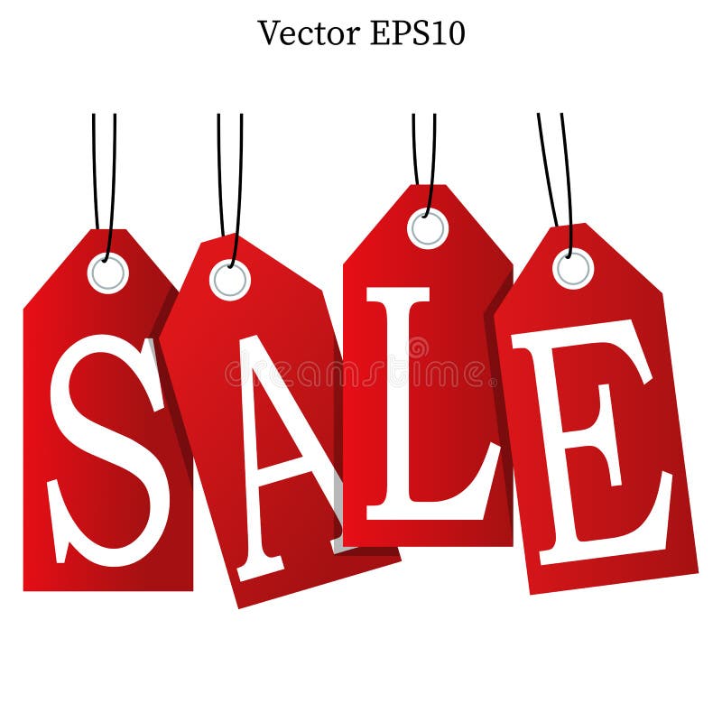 Nice Illustration of Discounts. Red Tags. Style for Websites. for a One ...