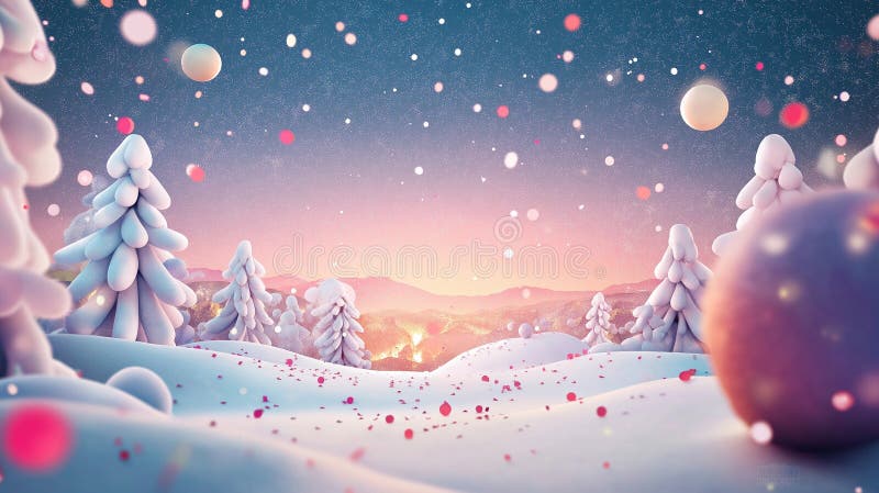 Nice Illustration Theme for Wallpaper Stock Image - Image of card, snow ...