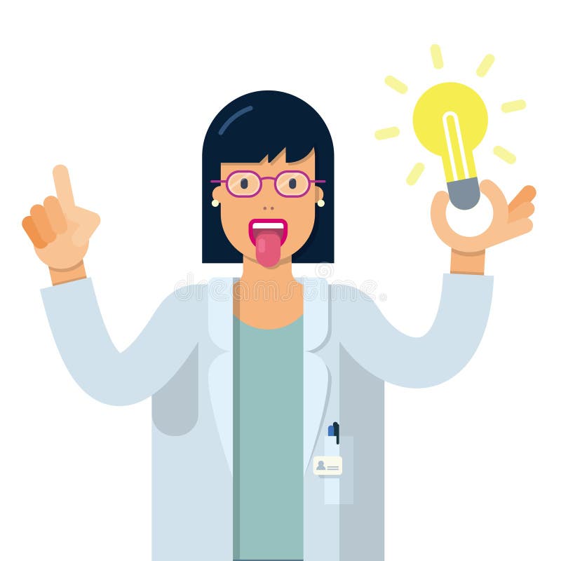 Nice Illustration of Woman Inventor Scientist Stock Vector ...