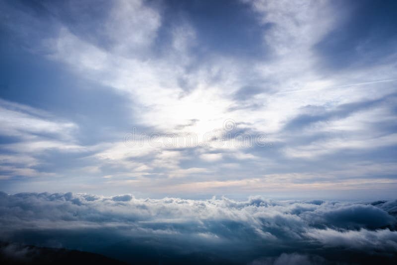 Nice Image As a Background of Cloudy Sky in High Mountains for Nature ...