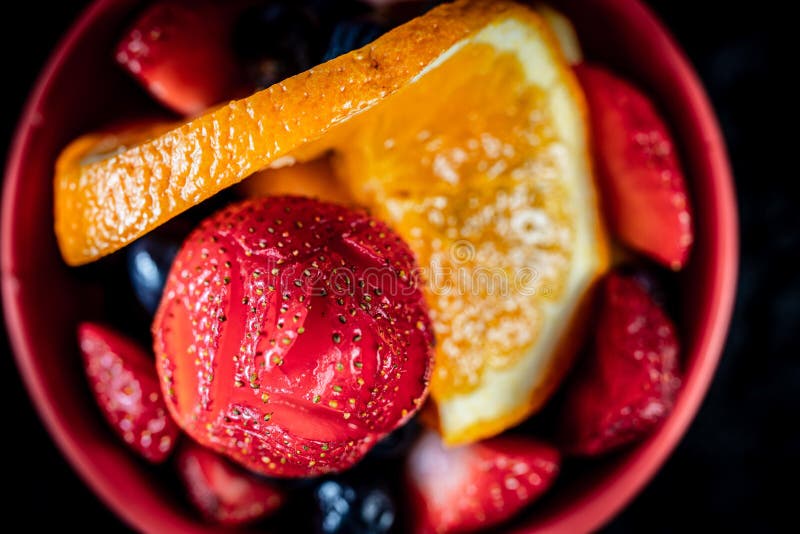 Image of a Small Bowl of Fruit. Stock Photo - Image of fried, lunch ...