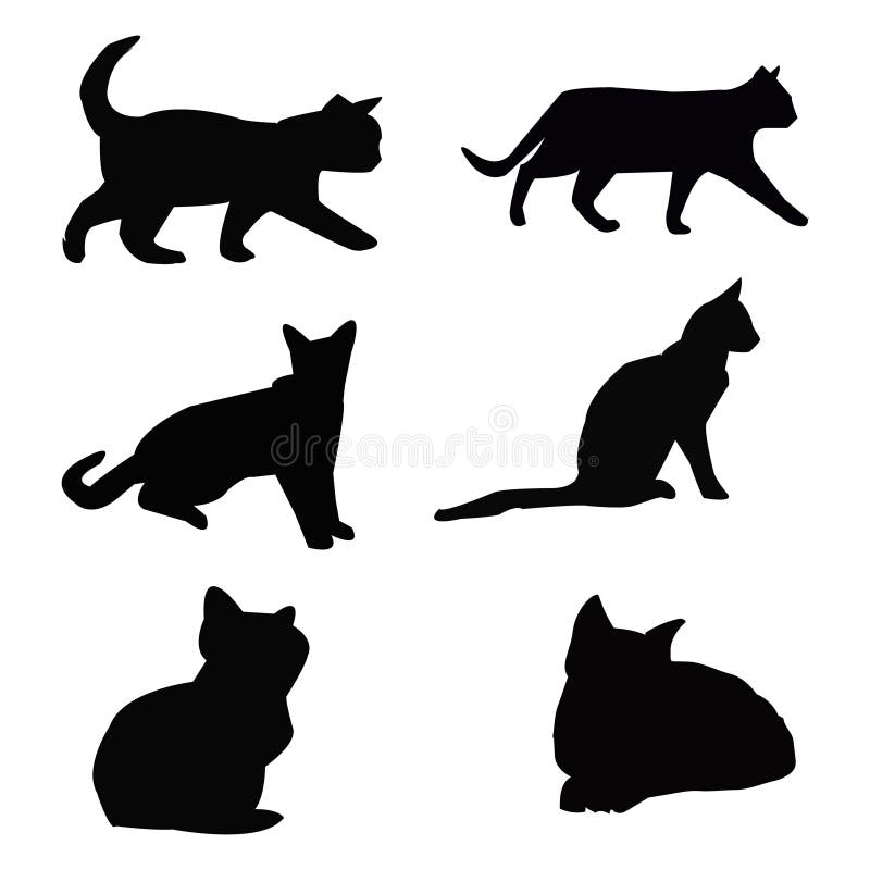 Nice Indian Cat Silhouette Vector Art Design File. Stock Vector ...