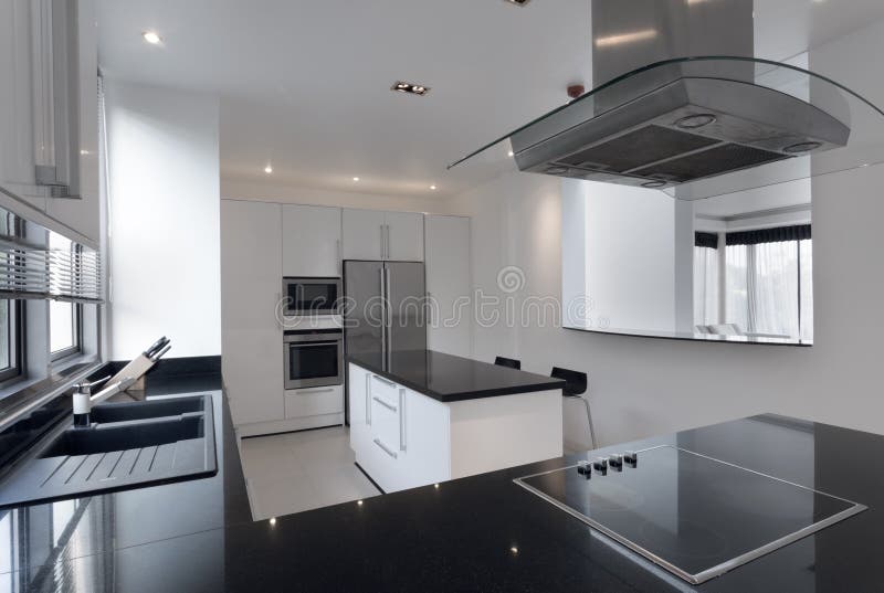 Nice kitchen interior stock image. Image of marble, luxury - 120755971