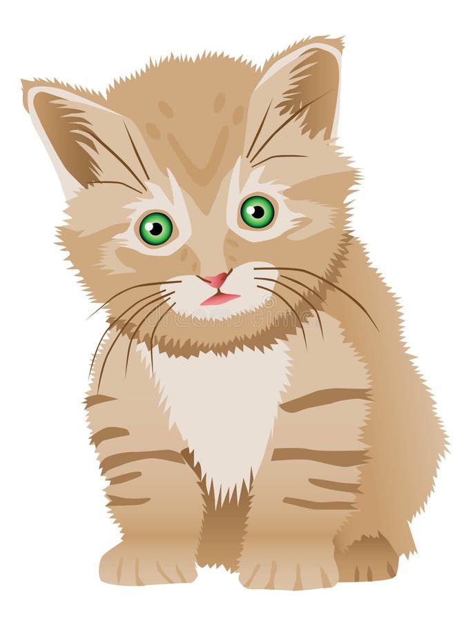 Nice kitty stock vector. Illustration of graphic, friendly - 40702035