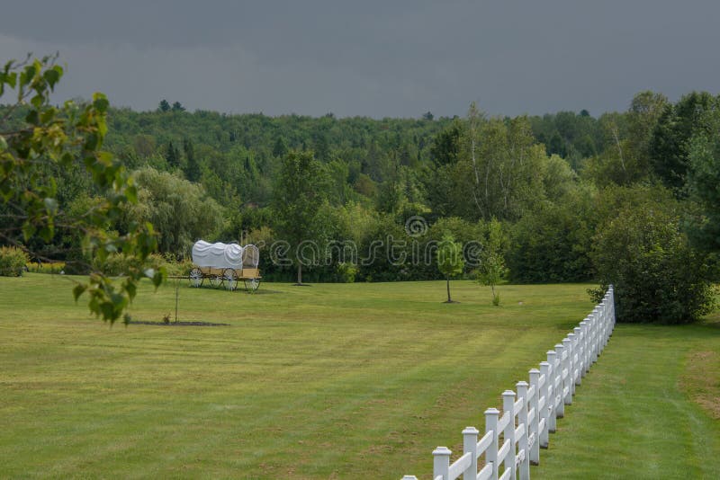 Nice Landscape of the Canadian Countryside Stock Photo - Image of wagon ...