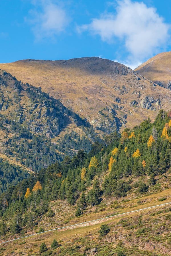 Nice Landscape from a Mountains in Country Andorra Stock Photo - Image ...