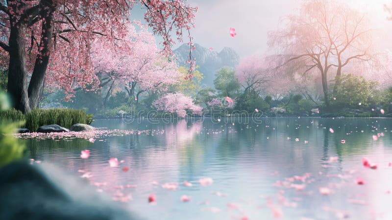 Nice Landscape Theme for Wallpaper Stock Photo - Image of river, april ...