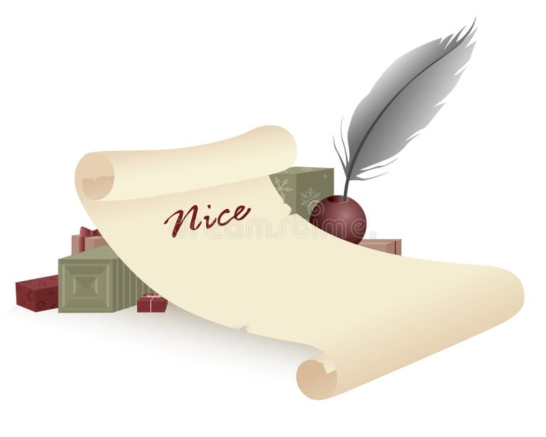 The nice list stock vector. Illustration of rolled, gifts - 17253938