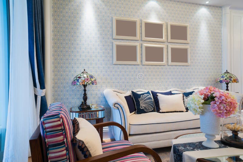 Nice living room stock photo. Image of pattern, decor - 43640104