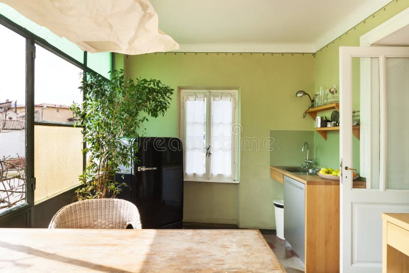 Loft interior stock photo. Image of parquet, house, room - 11155240