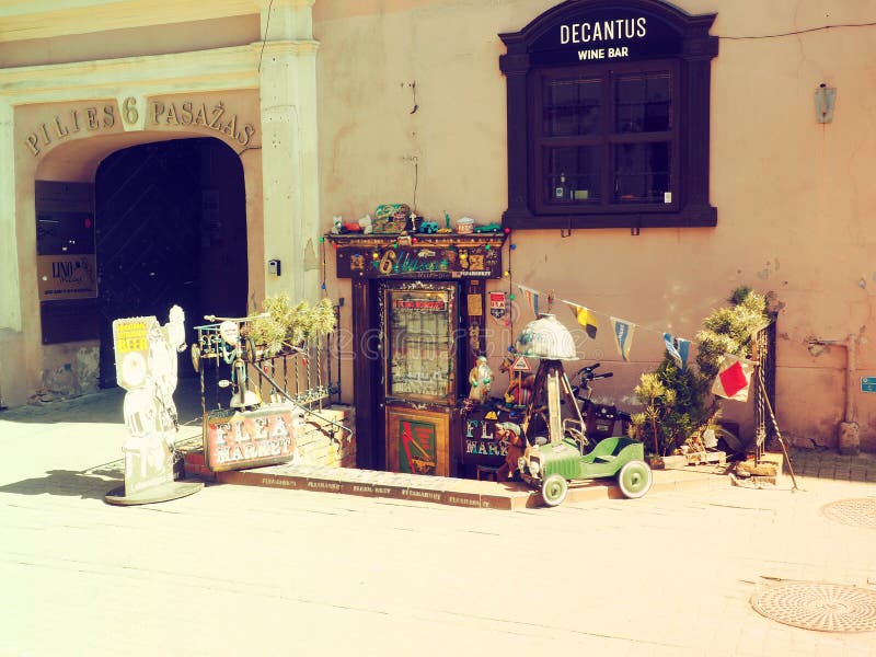 Nice Looking Shop in Old Town of Vilnius City Editorial Photography ...