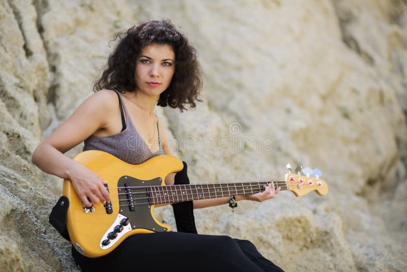 Nice Looking Young Woman Sitting Stock Photo - Image of affection ...