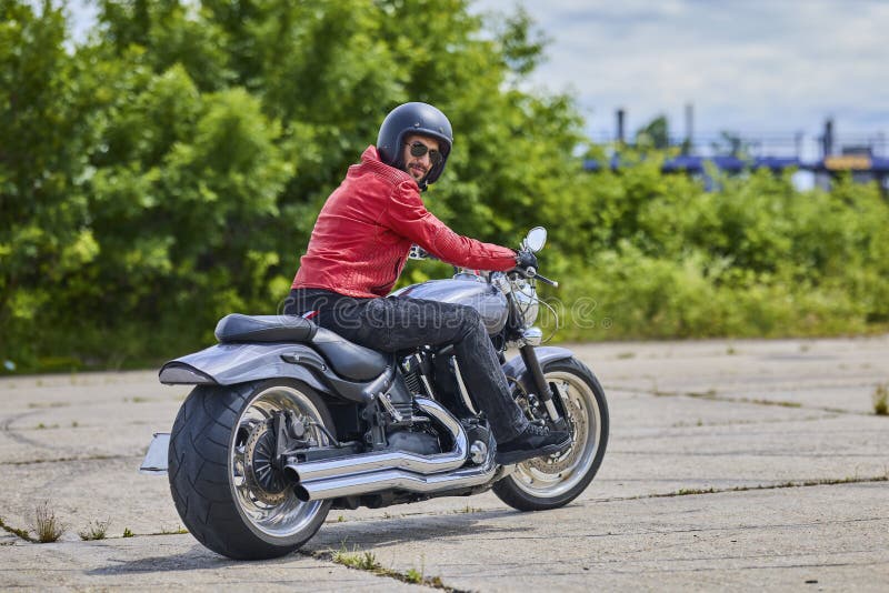 Man on a Chopper Motorcycle Stock Image - Image of cycle, freedom ...