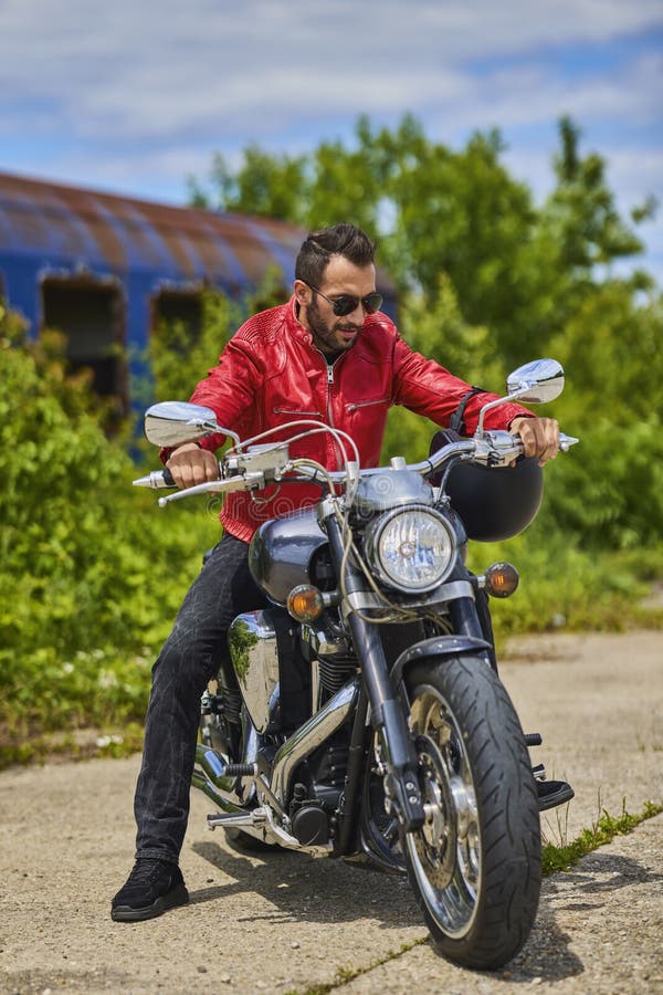 Man on a Chopper Motorcycle Stock Image - Image of asphalt, rider ...