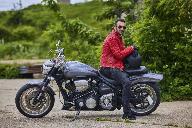 Man on a Chopper Motorcycle Stock Photo - Image of chopper, cruising ...