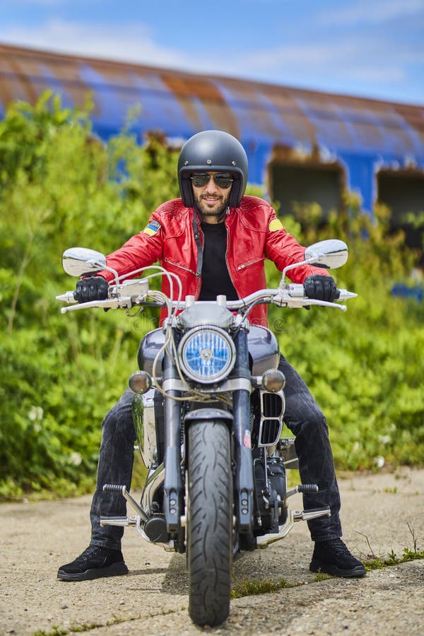 Man on a Chopper Motorcycle Stock Photo - Image of cruising, motorbike ...