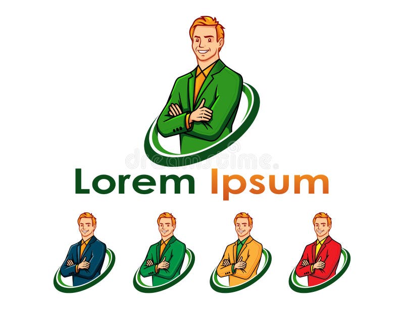 Nice man in suit stock vector. Illustration of cute, servant - 86358177