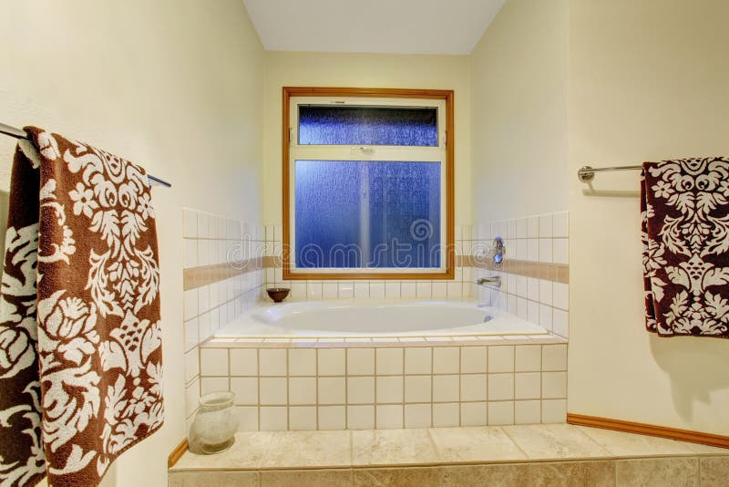 Nice Master Bathroom with Jacuzzi Tub Stock Image - Image of architect ...