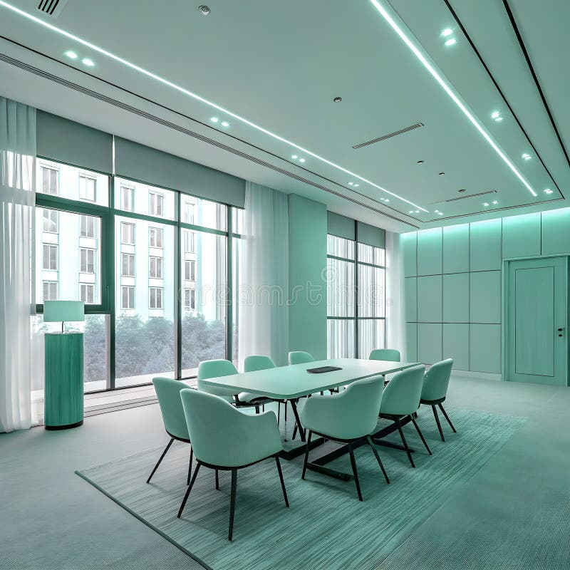 Nice Meeting Room Closely Concept Abstract Empty Light Stock ...