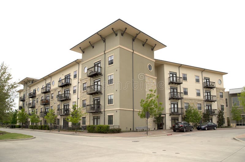 New Nice Apartment Buildings With Balcony Stock Photo - Image of ...