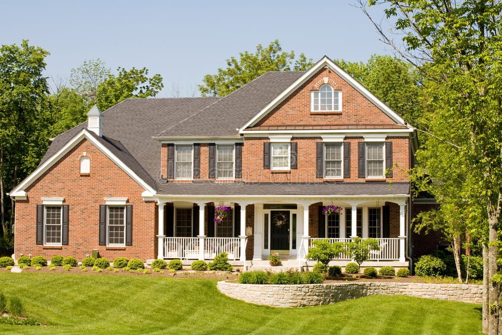 Nice Modern Home stock image. Image of entry, large, house - 5414235