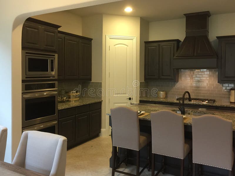 Nice Modern Kitchen Design in a New House Stock Photo - Image of ...