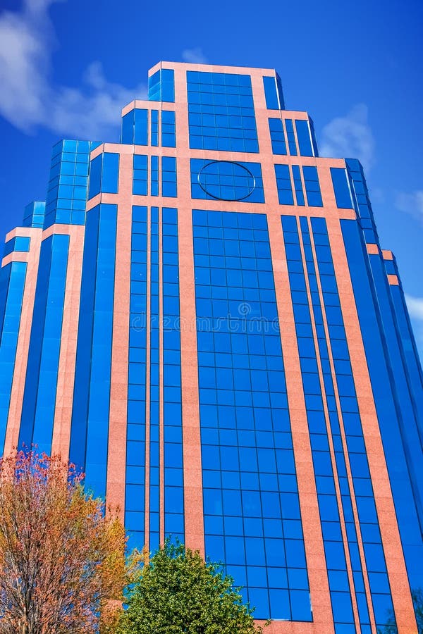 Brick and Blue Building in Blue Sky Stock Photo - Image of building ...