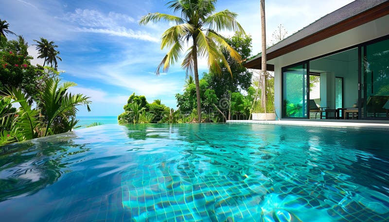 Nice Modern Villa in Tropic Environment Stock Image - Image of ...