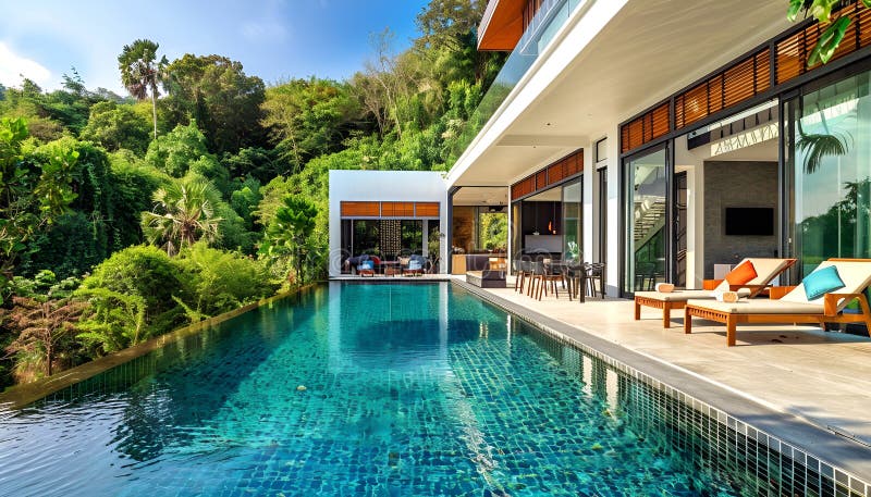 Nice Modern Villa in Tropic Environment Stock Image - Image of tropical ...