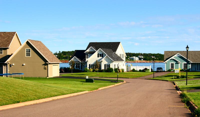 Nice Neighbourhood stock photo. Image of home, lightpost - 1070196