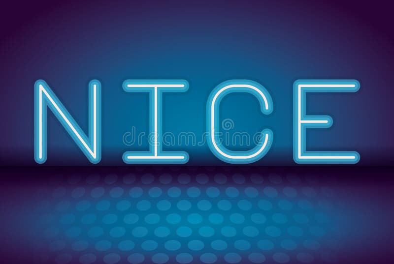 Nice neon advertising stock vector. Illustration of bright - 147242788