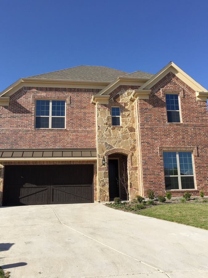 Nice new two story house stock image. Image of architecture - 68237163