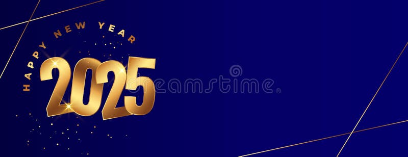 Nice 2025 New Year Event Blue Wallpaper Design Stock Vector ...