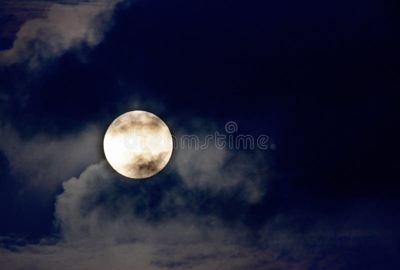 Nice Night Shot of the Full Moon Stock Photo - Image of moonlight, moon ...