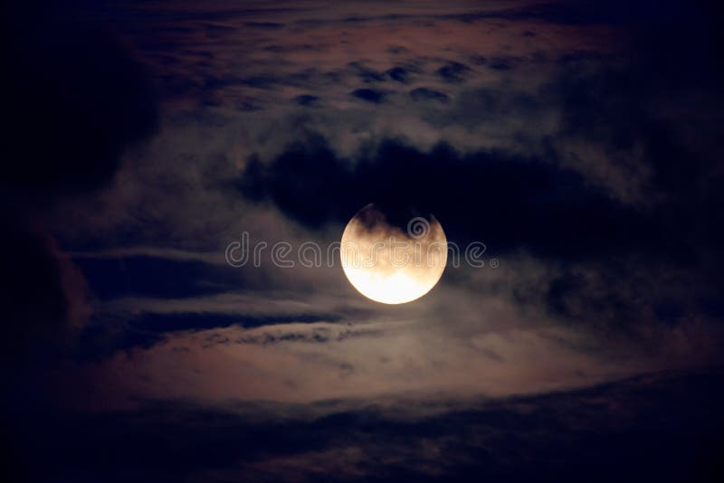 Nice Night Shot of the Full Moon Stock Image - Image of digital, lunar ...