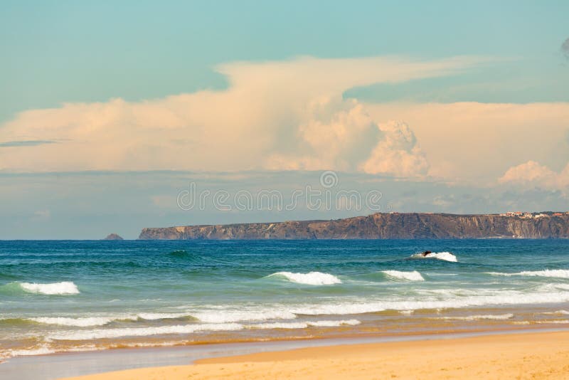 Nice Horizontal View on the Ocean with Cliffs Stock Image - Image of ...
