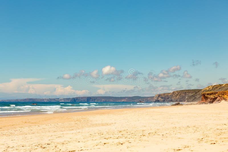Nice Horizontal View on the Ocean with Cliffs Stock Image - Image of ...